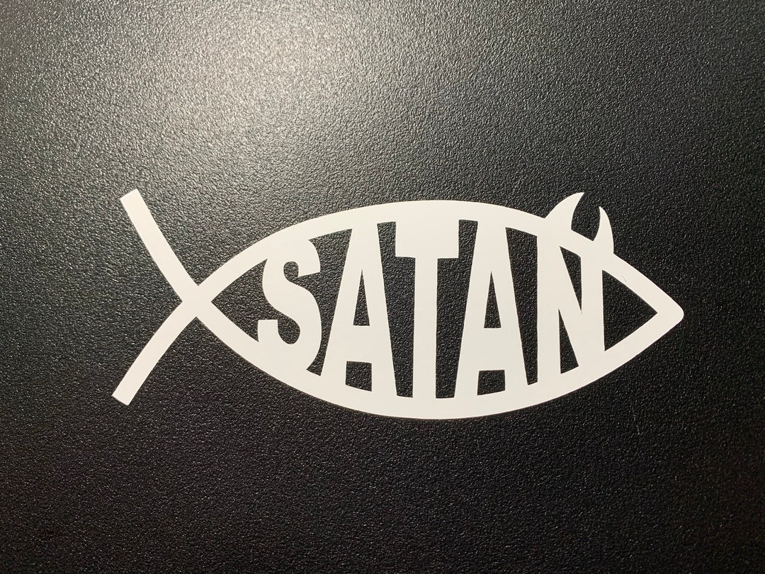 Satan Fish Vinyl Decal Sticker - Etsy