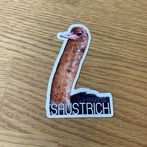 Saustrich Sticker - Glossy/matte Die Cut Vinyl Sticker - Etsy