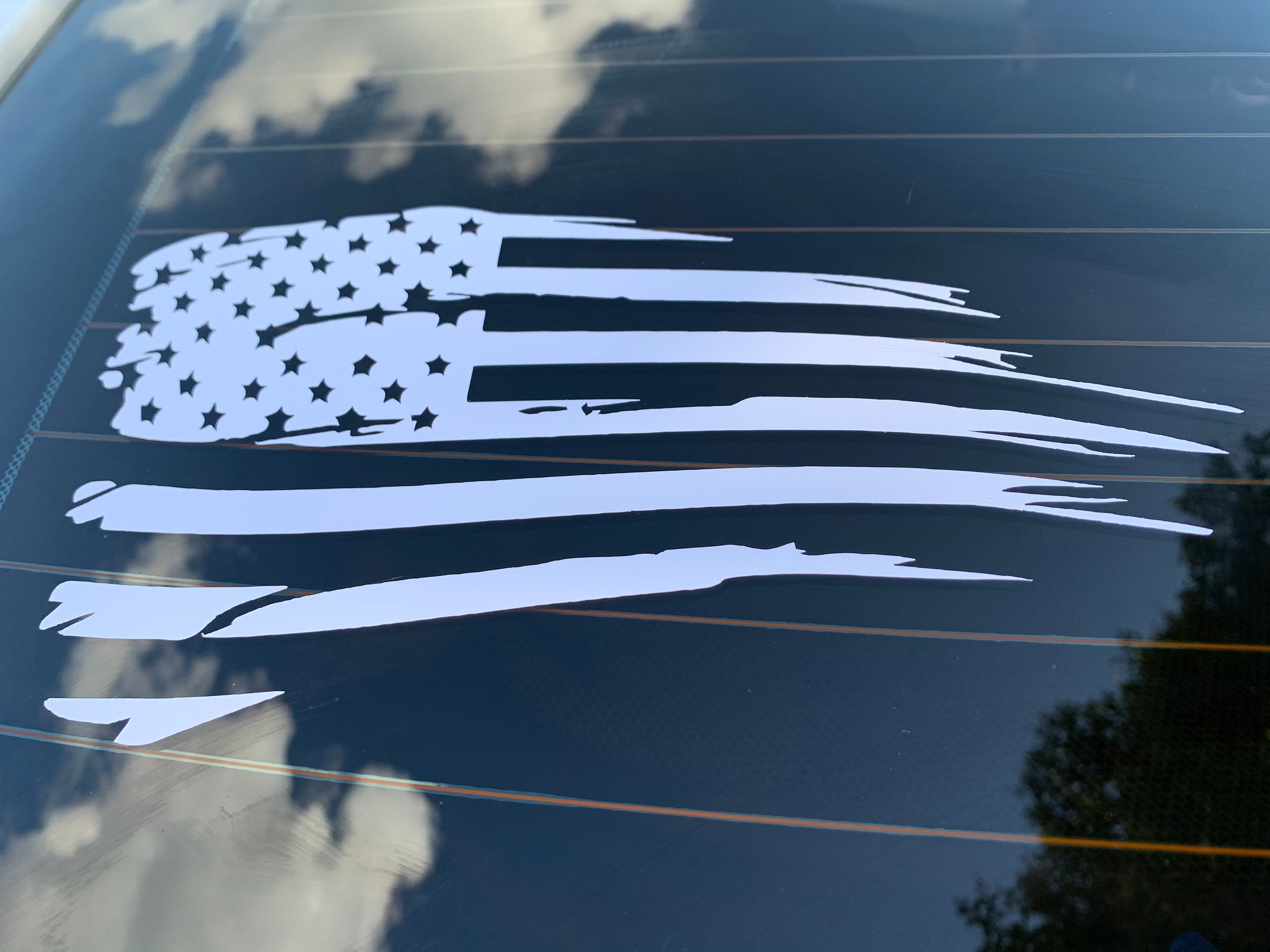 American Flag Vinyl Decal - Etsy