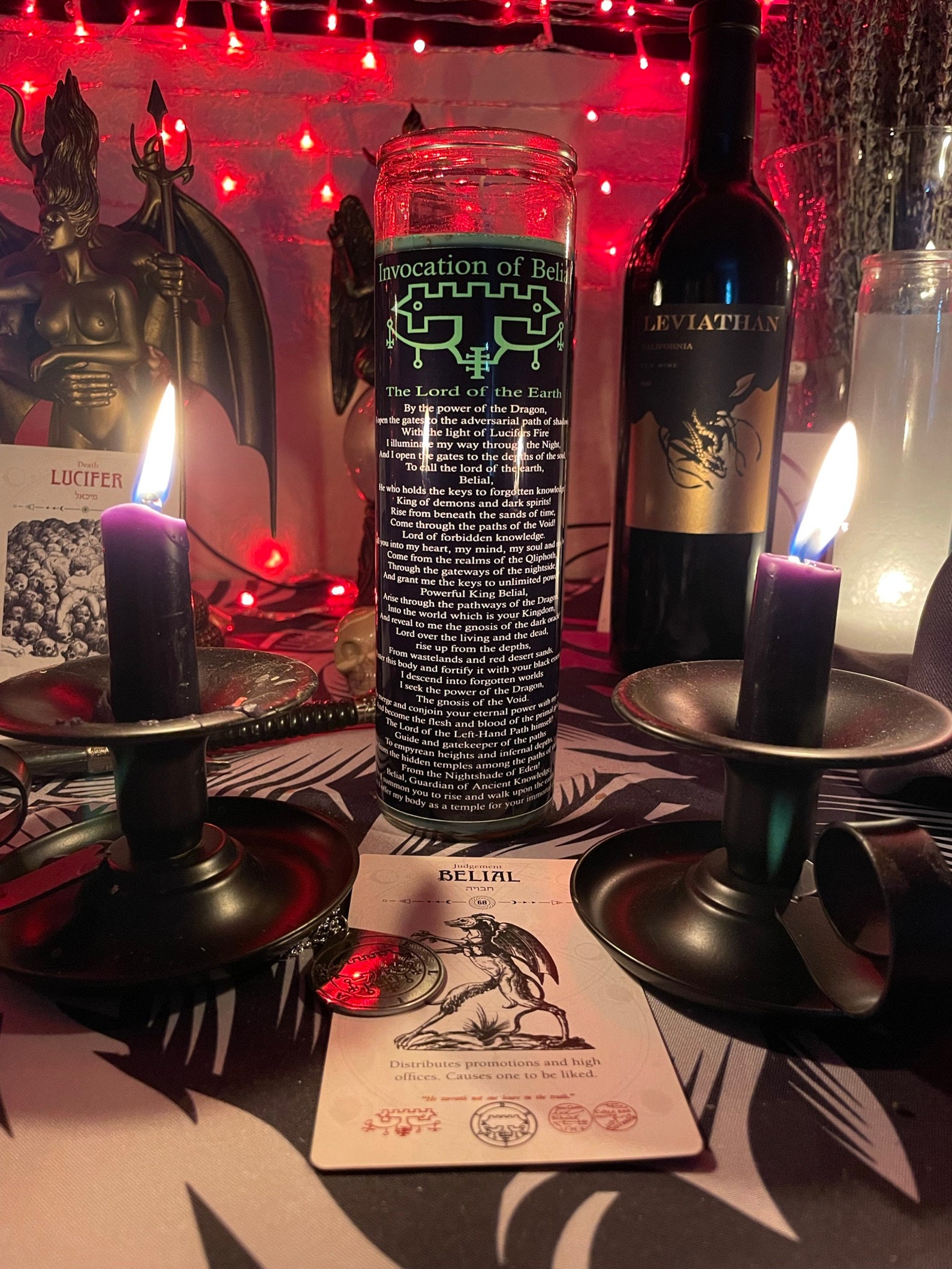 Belial Invocation Candle Lord of the Earth fixed - Etsy