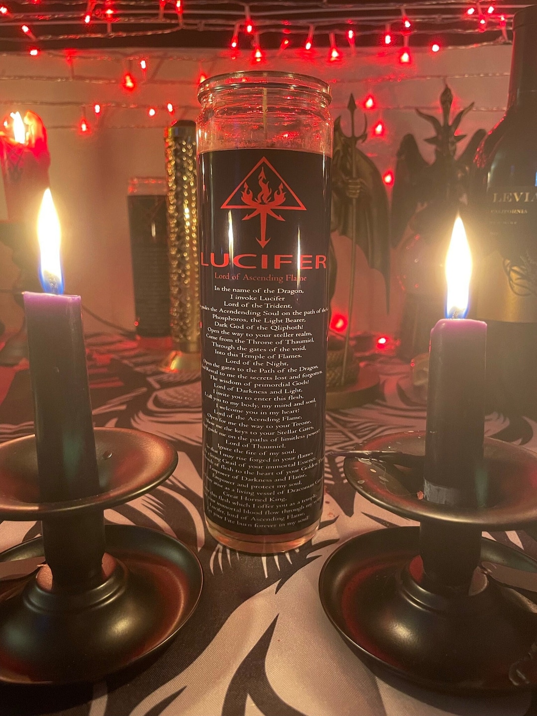 Lucifer Invocation Candle - Lord of Ascending Flame (fixed) - Etsy