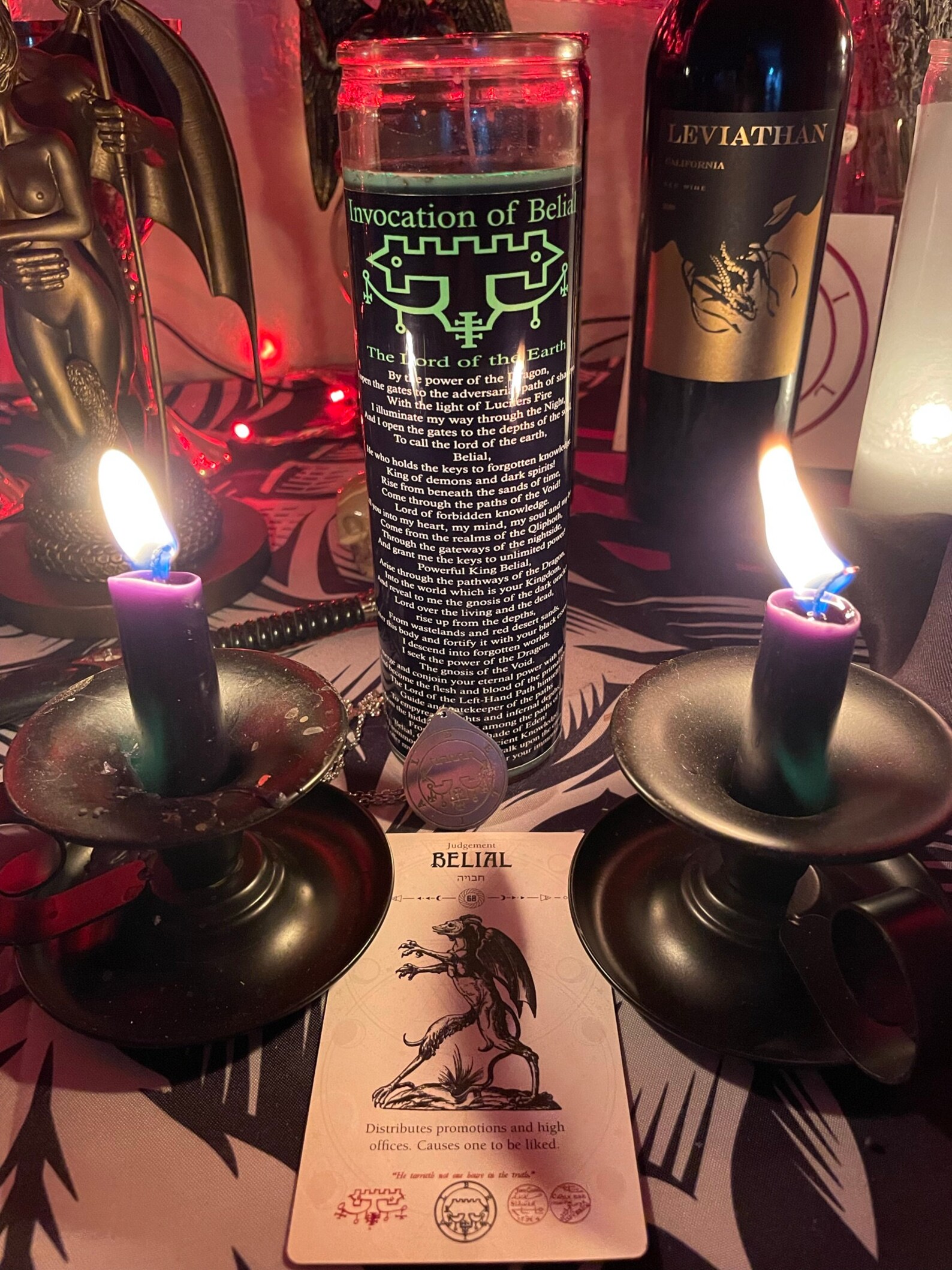 Belial Invocation Candle Lord of the Earth fixed - Etsy