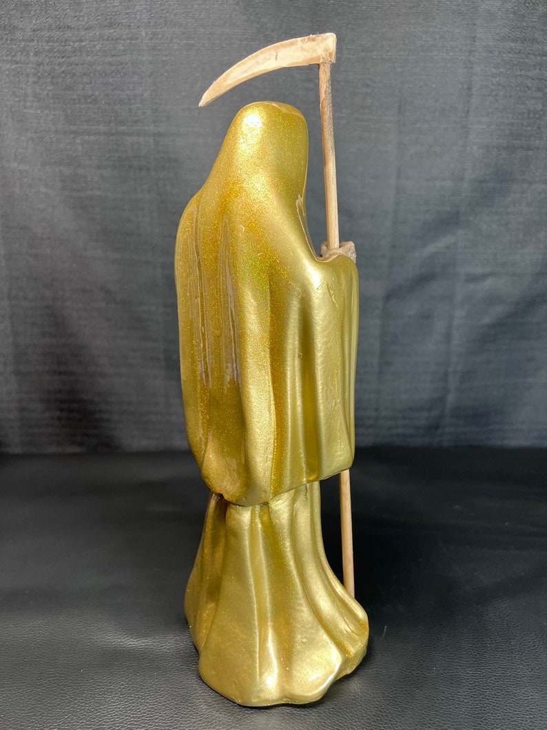 Holo Gold Santa Muerte/holy Death Statue-hand Painted and - Etsy