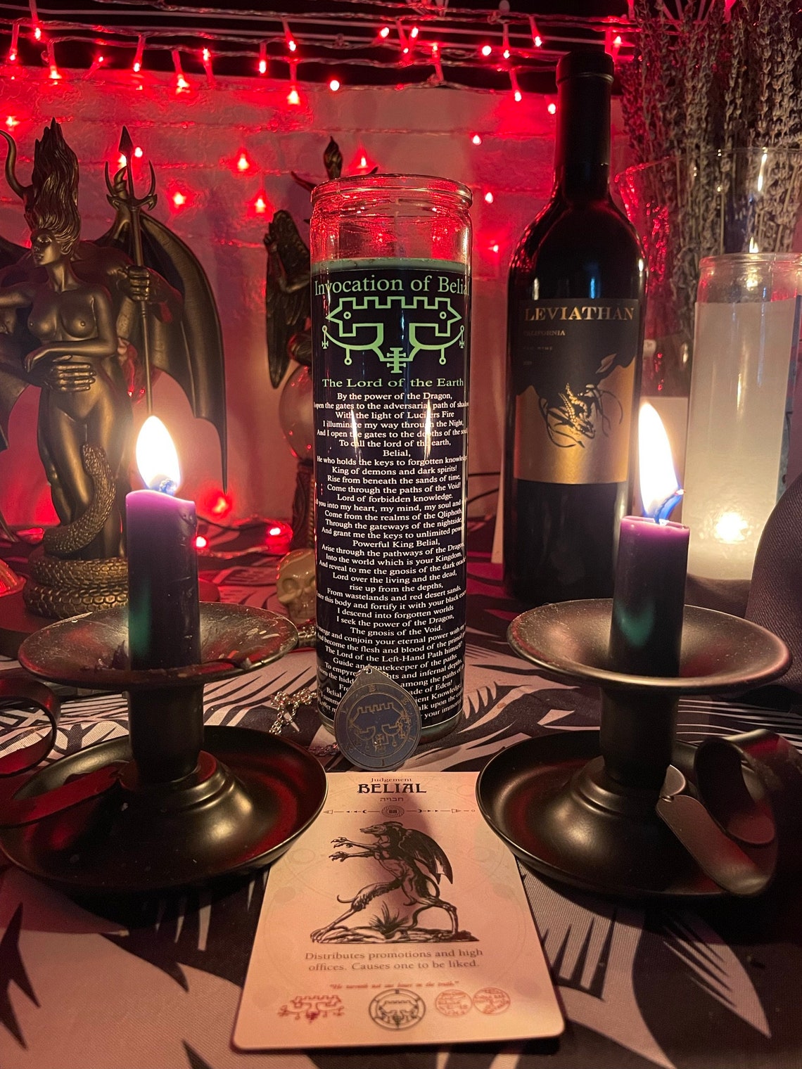 Belial Invocation Candle Lord of the Earth fixed | Etsy