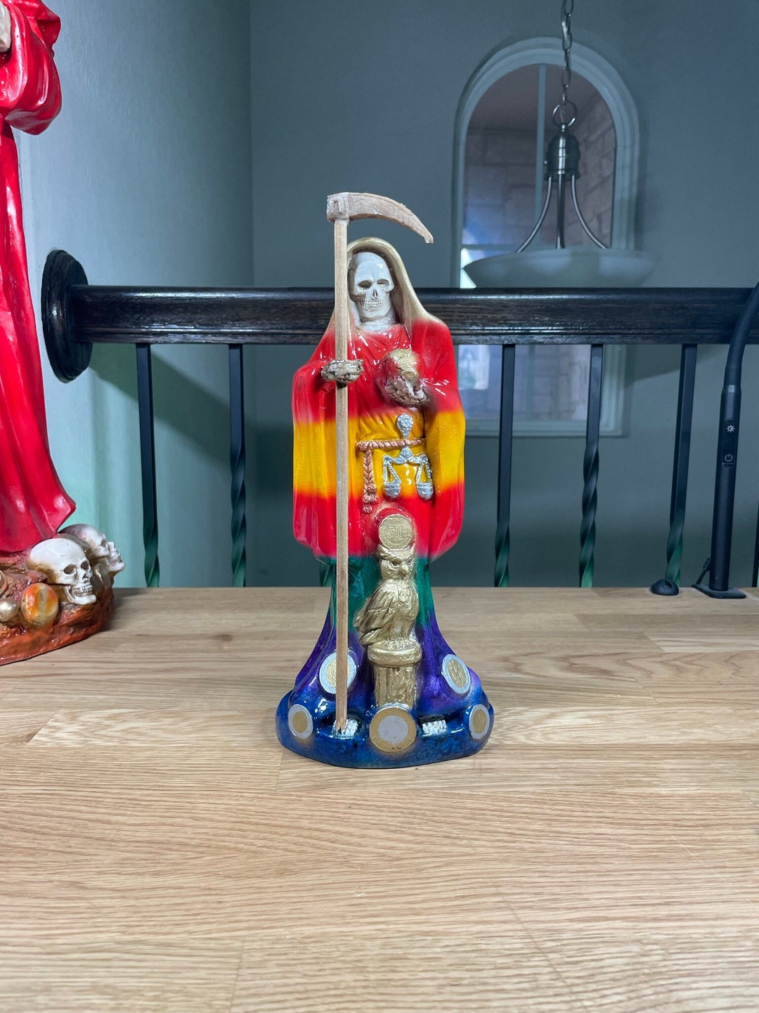 7 Color Santisima Muerte/holy Death Statue-hand Painted and Sealed ...