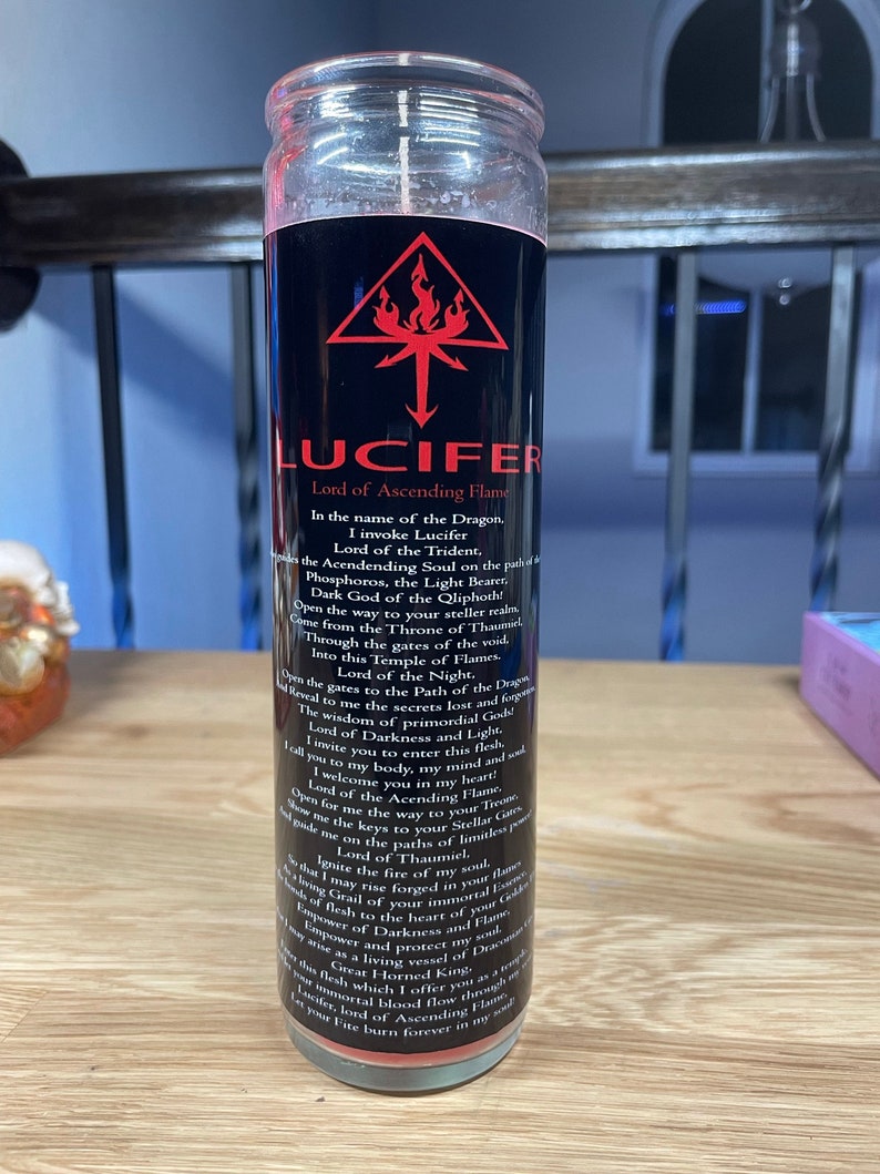 Lucifer Invocation Candle - Lord of Ascending Flame (fixed) - Etsy