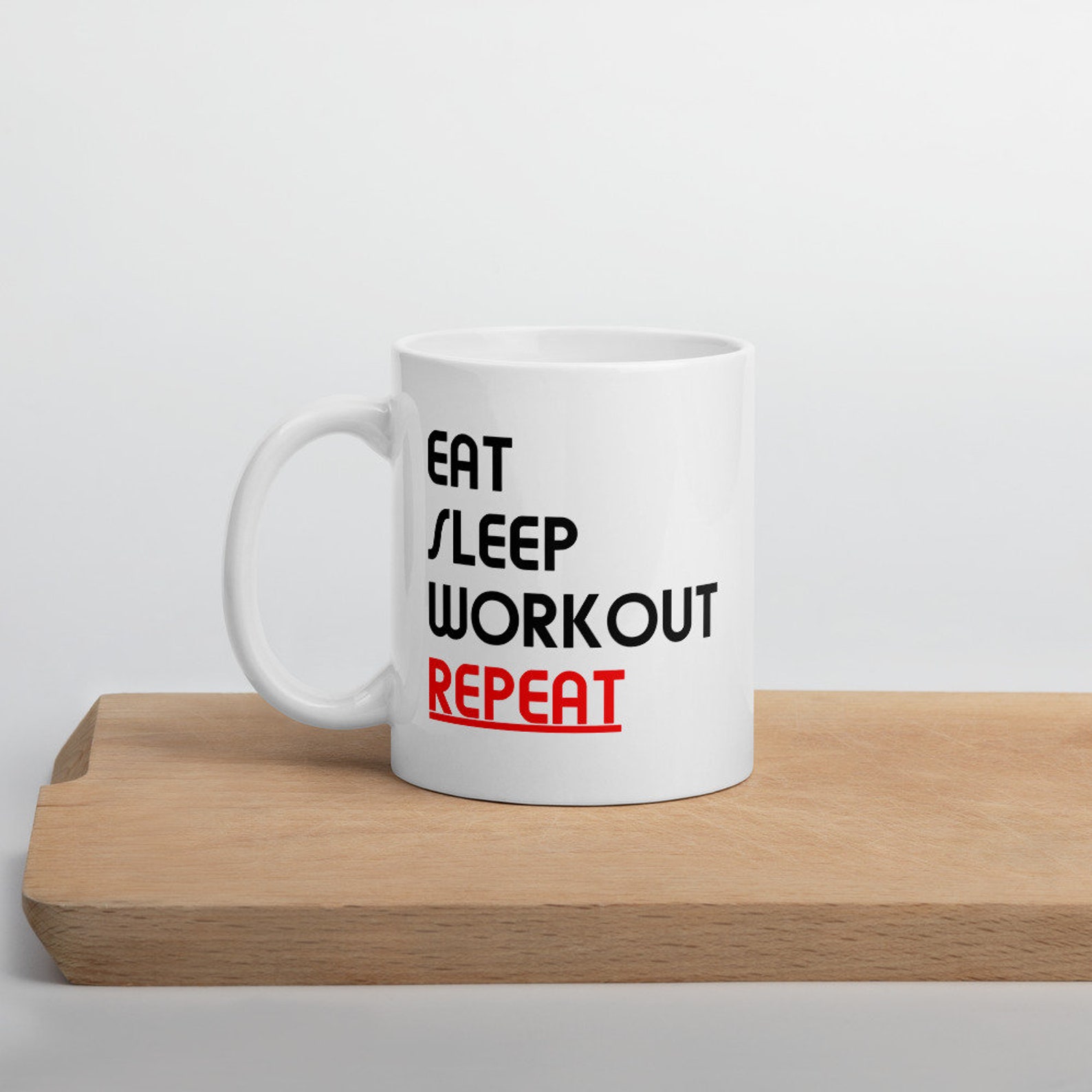Eat Sleep Workout Repeat Mug, Workout Mug, Workout Gift, Fitness Mug ...