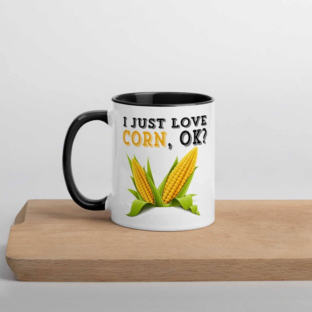I Love Corn Mug - Cute Corn Mug for Corn Lovers - Corn on the Cob Gift ...