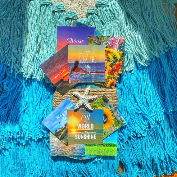 Positivity Cards: Inspiring Sunny Cards and Phrases for - Etsy