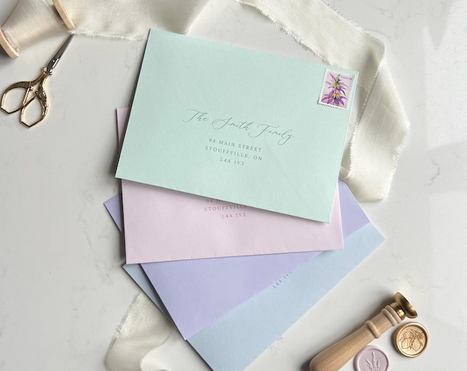 Modern Wedding Envelope Address Printing - Custom Address Printing for ...