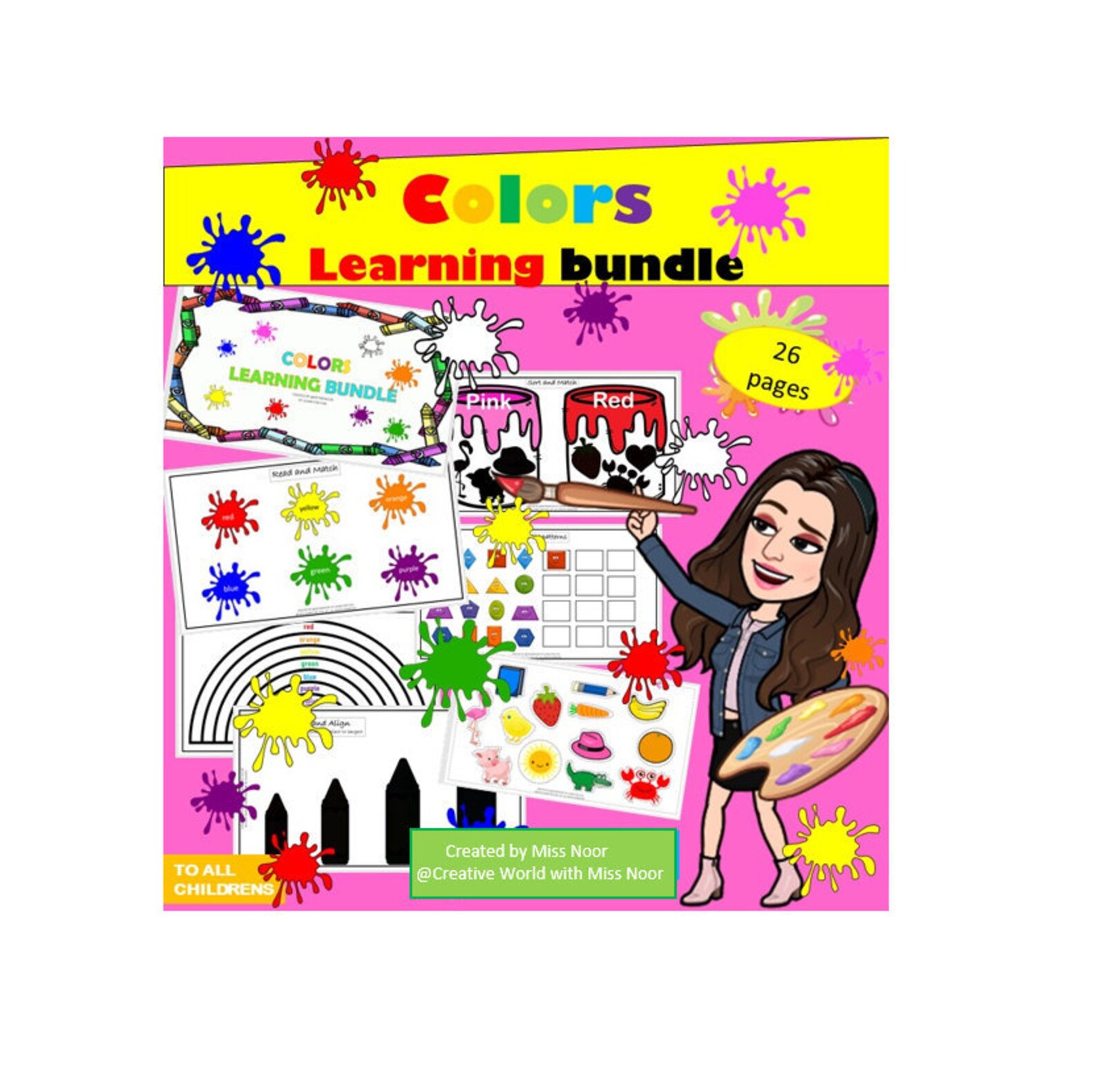 COLOR LEARNING BUNDLE Printable Bundle Digital Bundle | Etsy