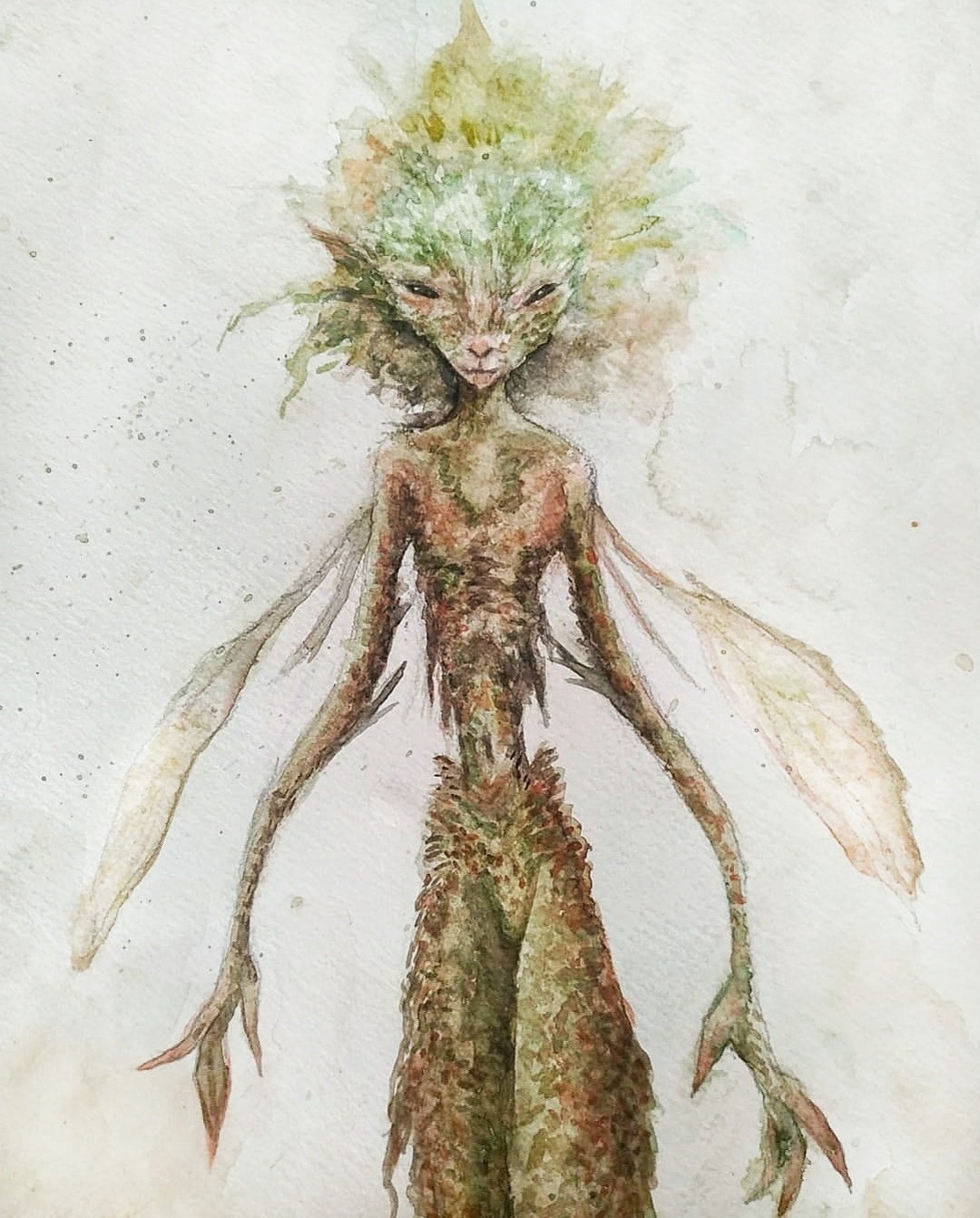 Fine Art Print Fantasy Fae Creature Pixie Watercoloraquarella - Etsy