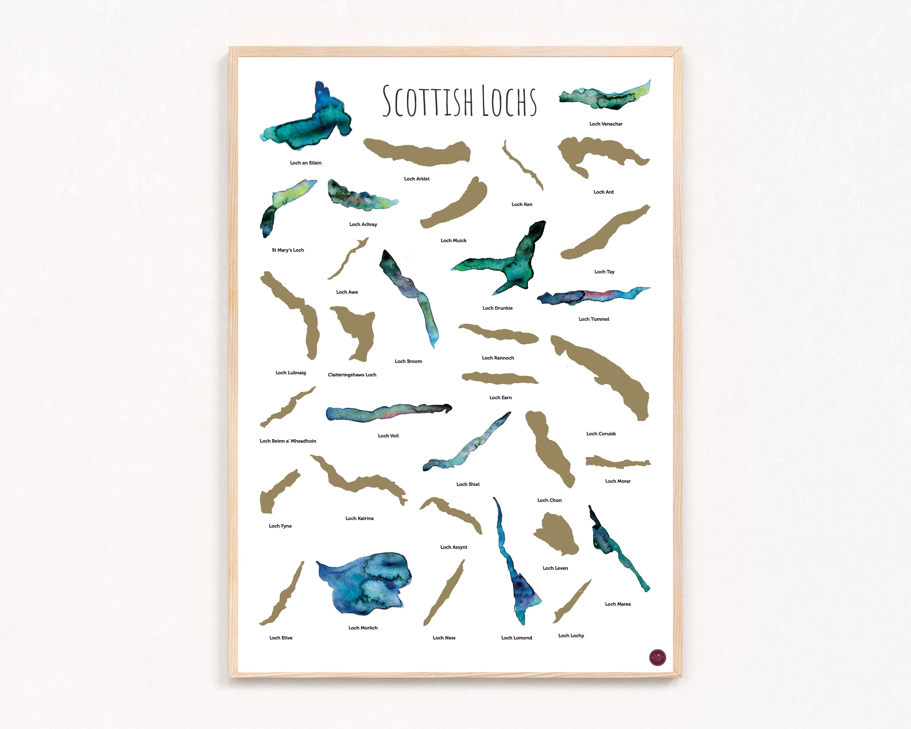 Scottish Lochs Scratch off Bucket List Poster Scottish Wild - Etsy