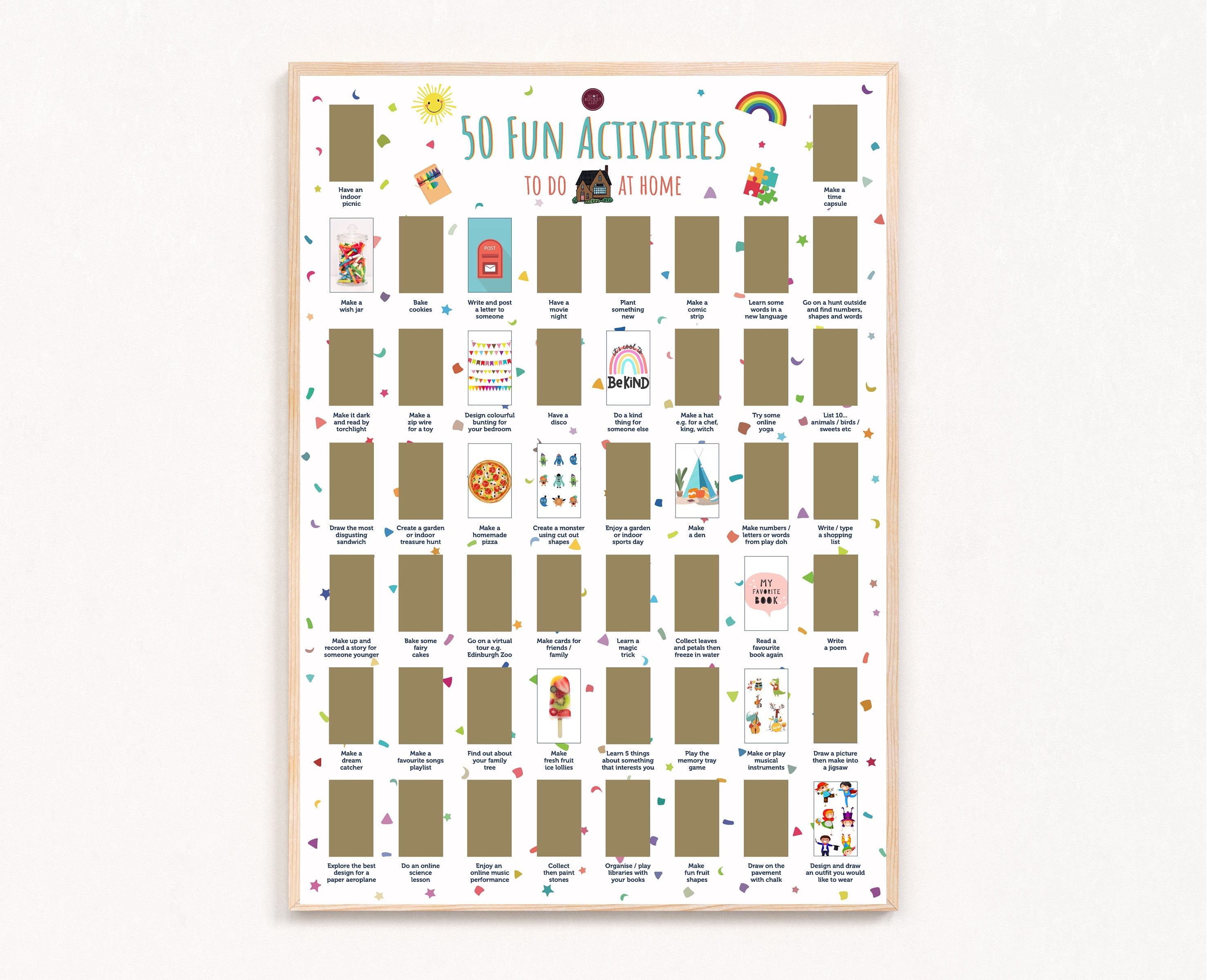 50 Fun Activities to Do at Home - Kids Gift, Childs Present, Playroom ...