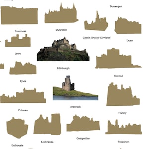 Scottish Castles Scratch off Bucket List Poster - Etsy UK