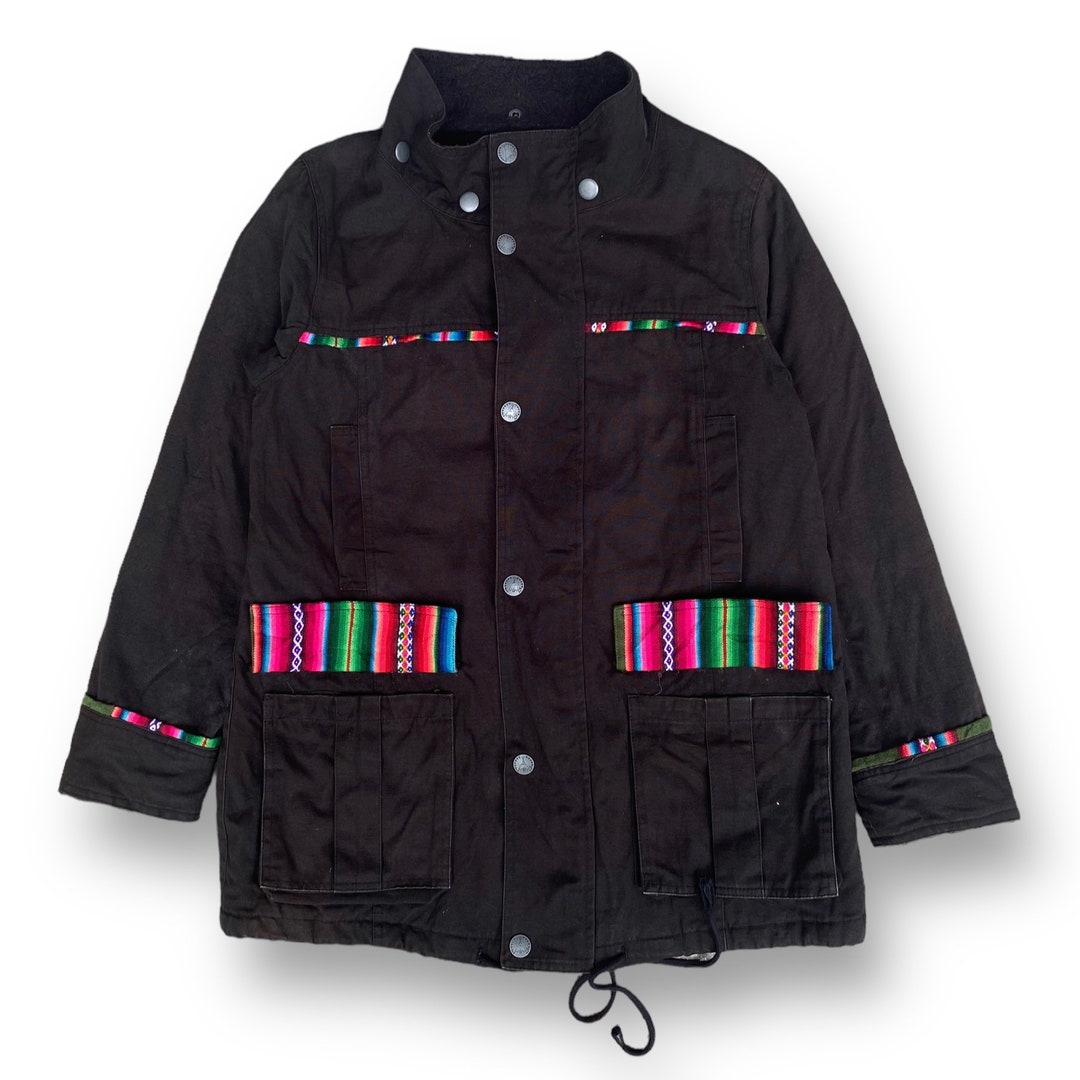 Vintage TITICACA Navajo Native Design Jacket Medium Full Zip Button ...