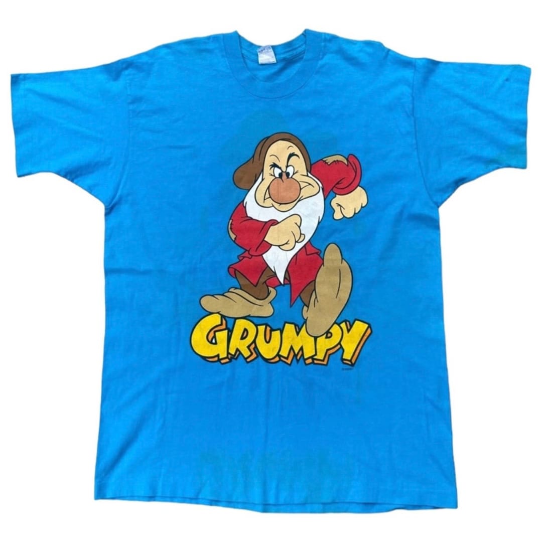 Vintage Grumpy Dwarf Character Snow White Mirror Print Shirt Extra ...