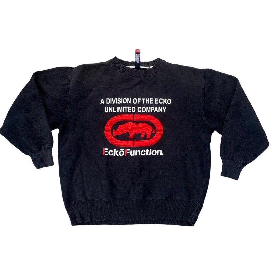 Vintage Ecko Function Big Embroidery Logo Sweatshirt Medium Street Wear Brand Apparel Pullover ...