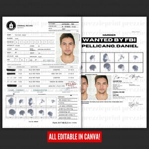 True Crime Case File – Custom Serial Killer Kit – Canva – Vintage Report – Template for DIY ...