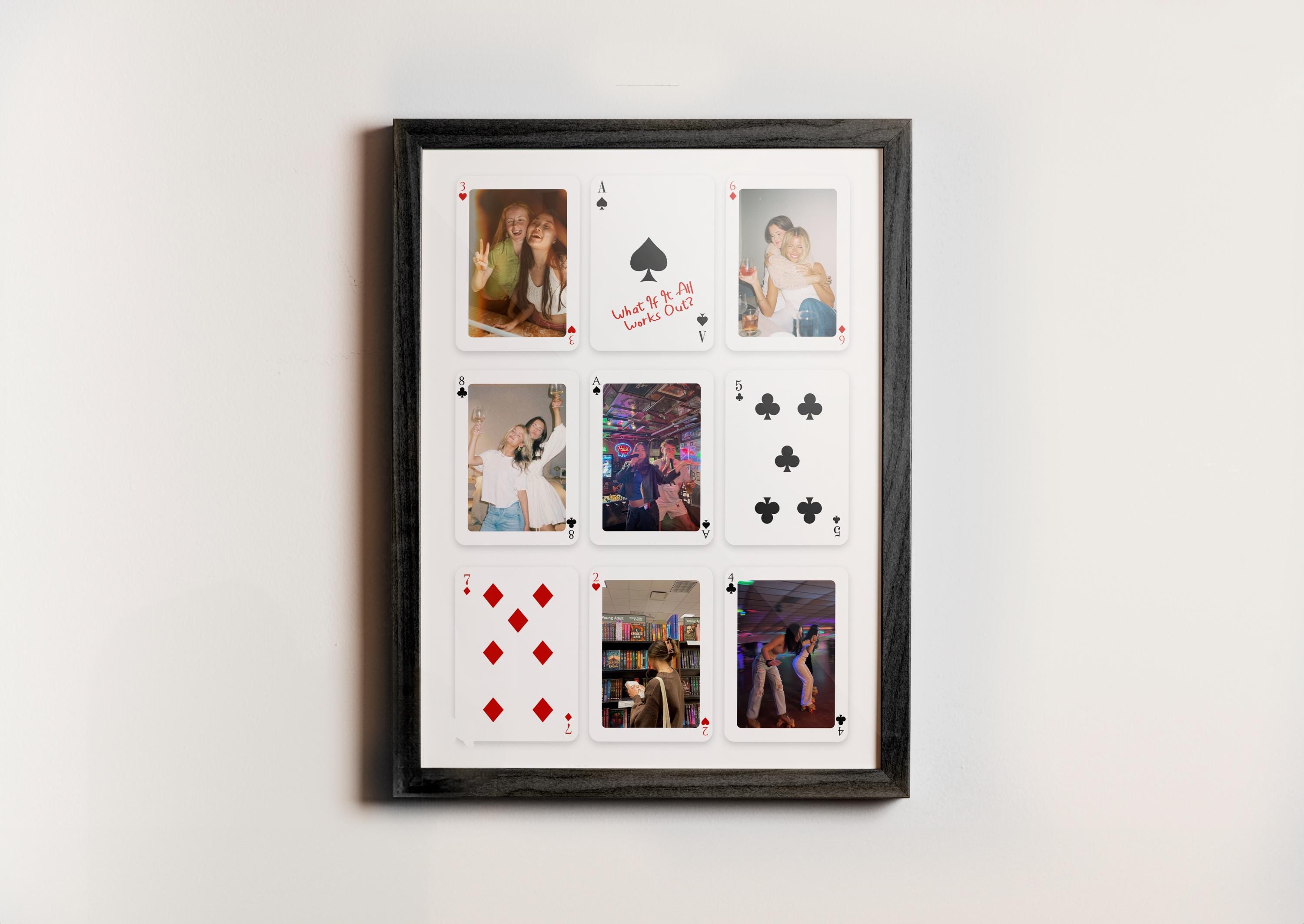 Custom Playing Card Collage Frame, Personalized Digital Print With Your ...