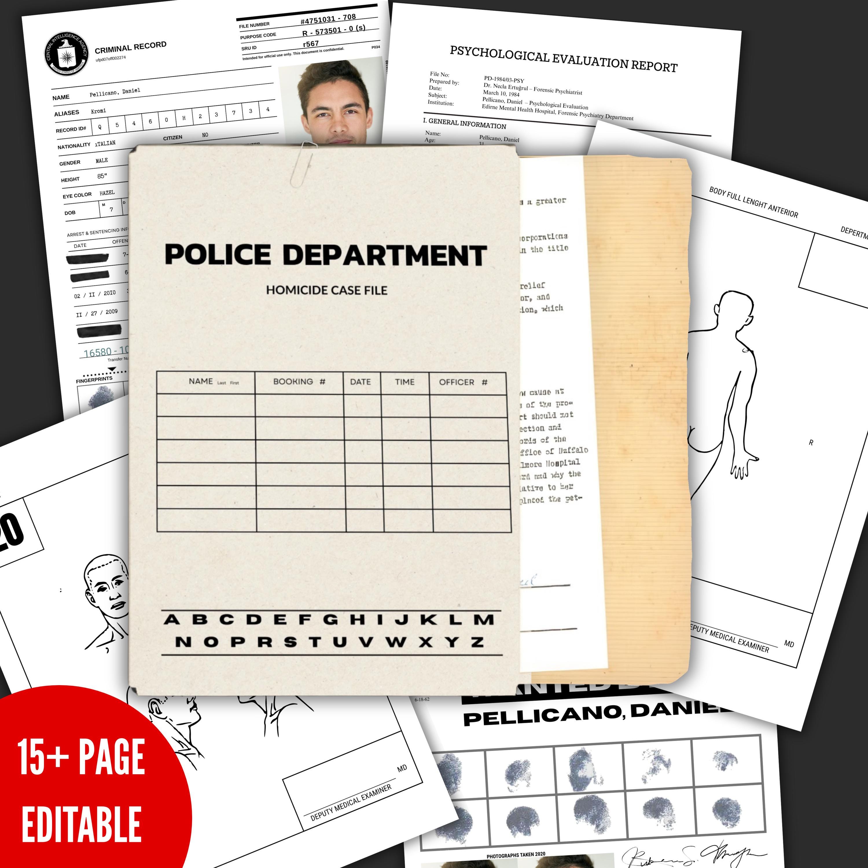 True Crime Case File – Custom Serial Killer Kit – Canva – Vintage ...