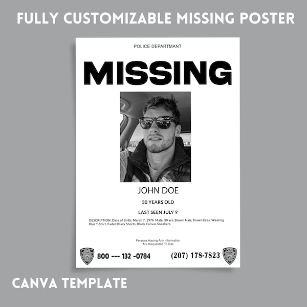 Funny Missing Person Poster - Etsy