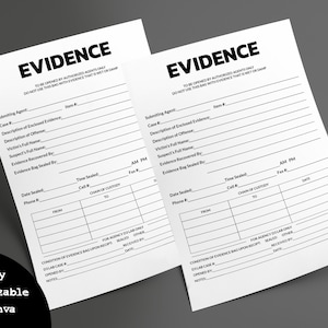 Printable Criminal Record Template: DIY Personalized CSI File (canva ...
