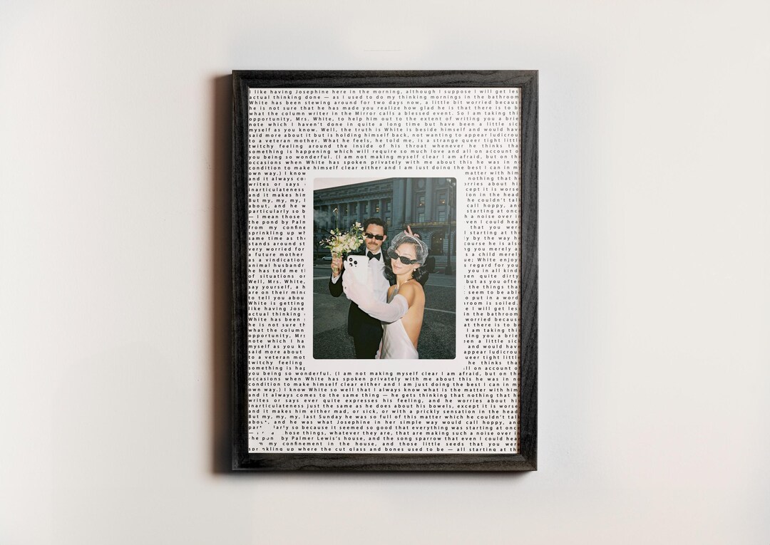 Custom Vintage-inspired Wedding Photo Frame, Unique Bride and Groom ...
