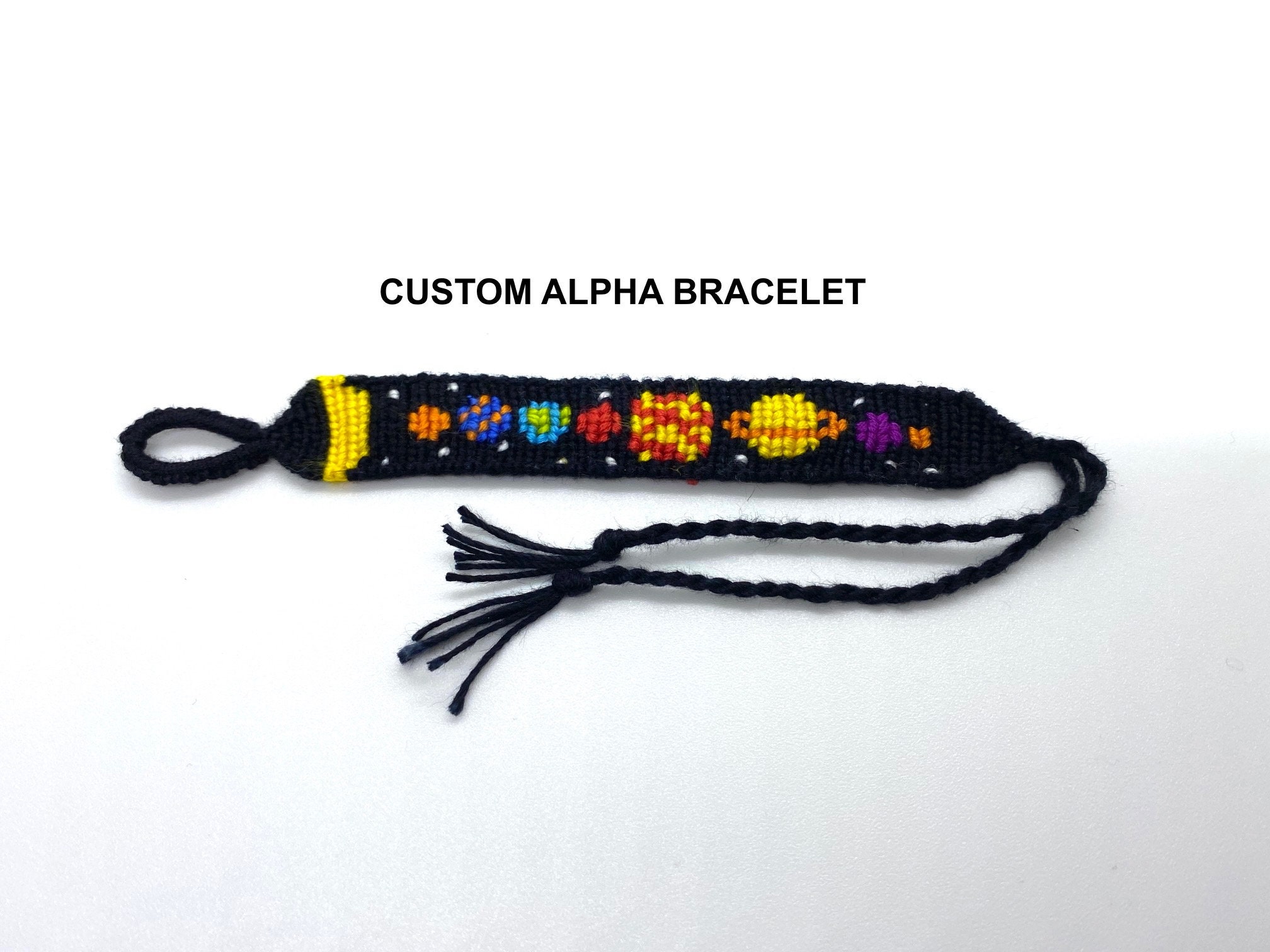 Custom Alpha Friendship Bracelet | Etsy