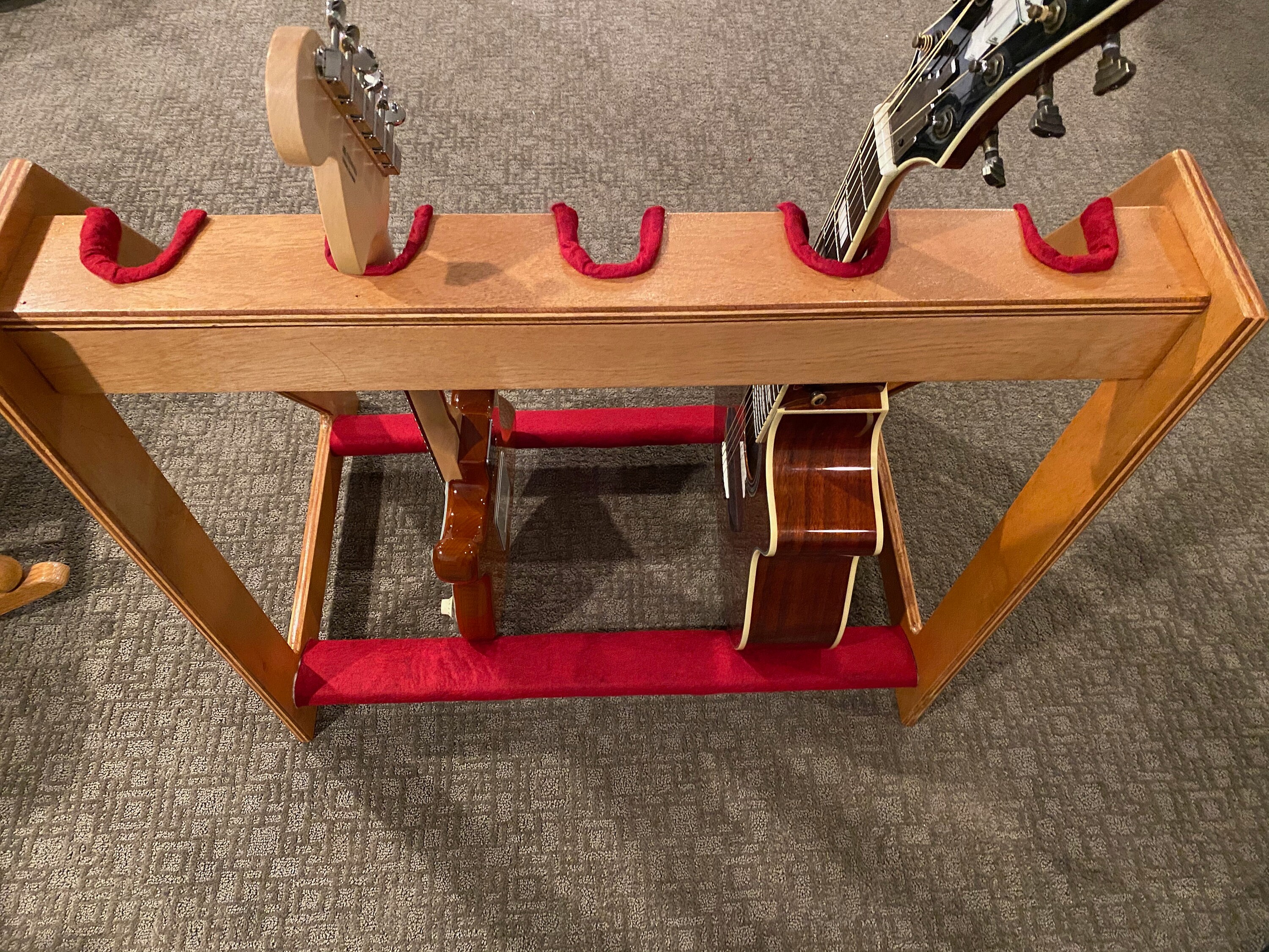 Customizable Wood Guitar Rack-Up to 15 Material and Stain | Etsy