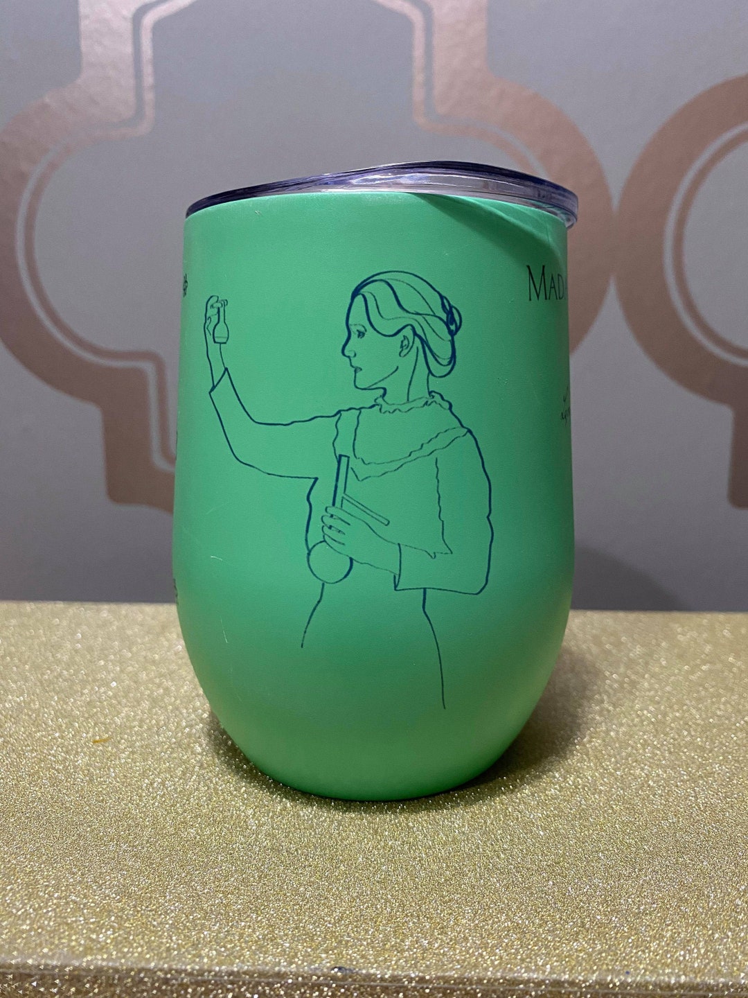 Madame Marie Curie Glowing Wine Tumbler Women in History - Etsy