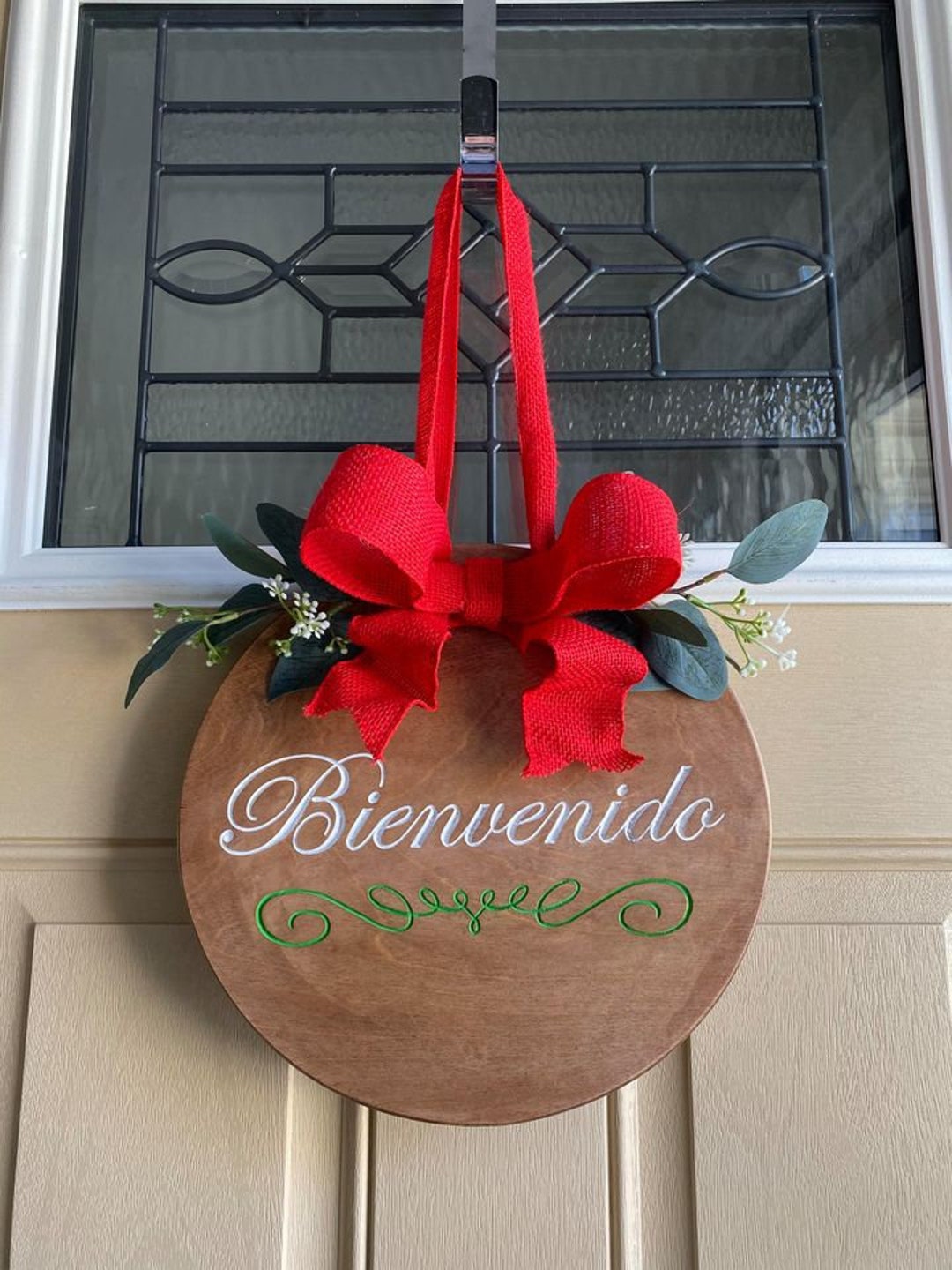 Carved Bienvenido Wood Welcome Sign in Any Language and Colors - Etsy