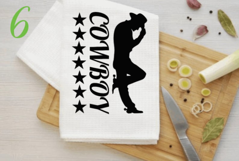 Cowboy Waffle Kitchen Towels - Etsy