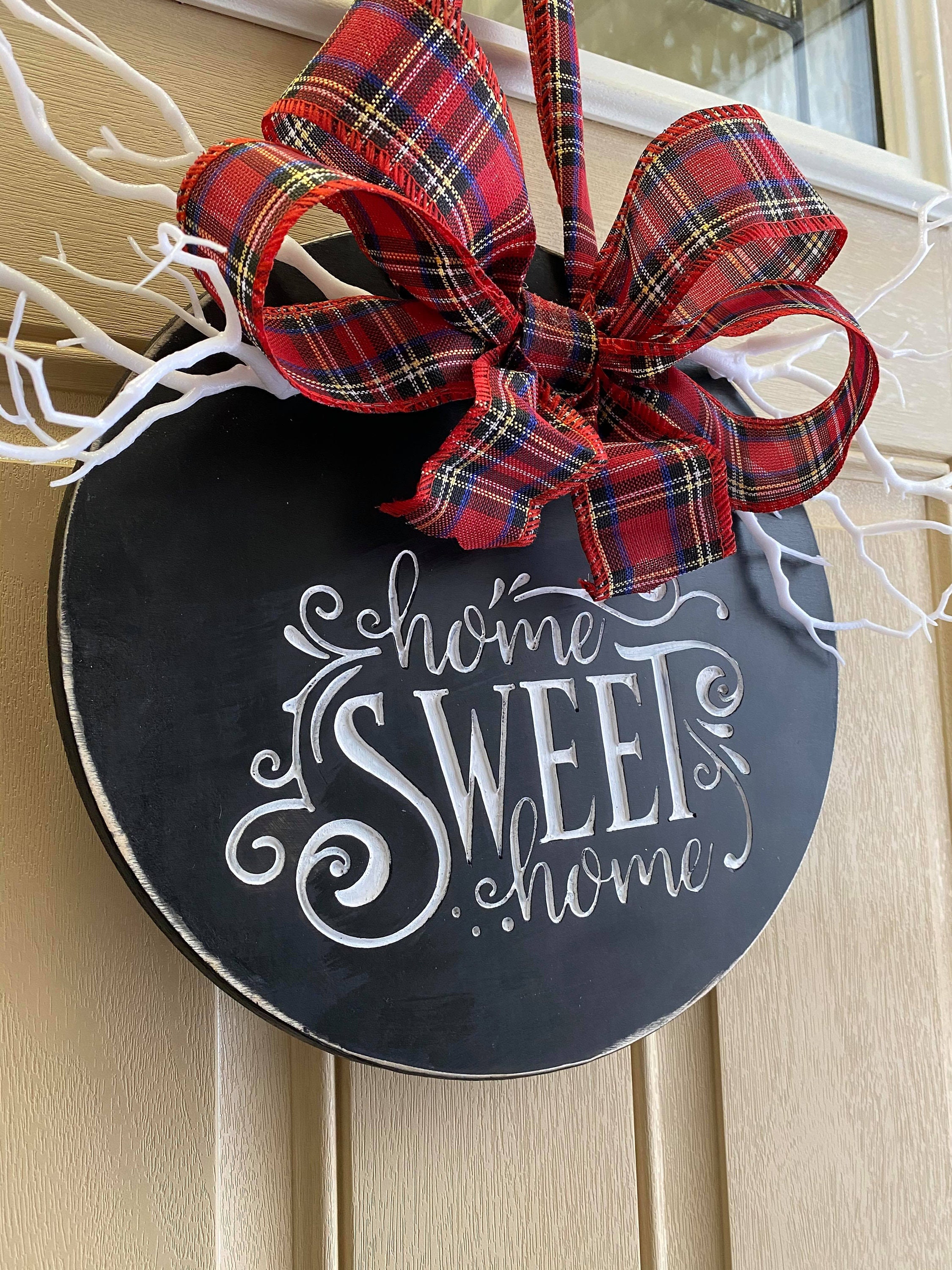 Home Sweet Home Wooden Door Sign | Etsy