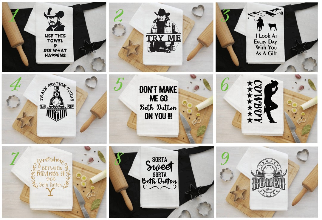 Cowboy Waffle Kitchen Towels - Etsy