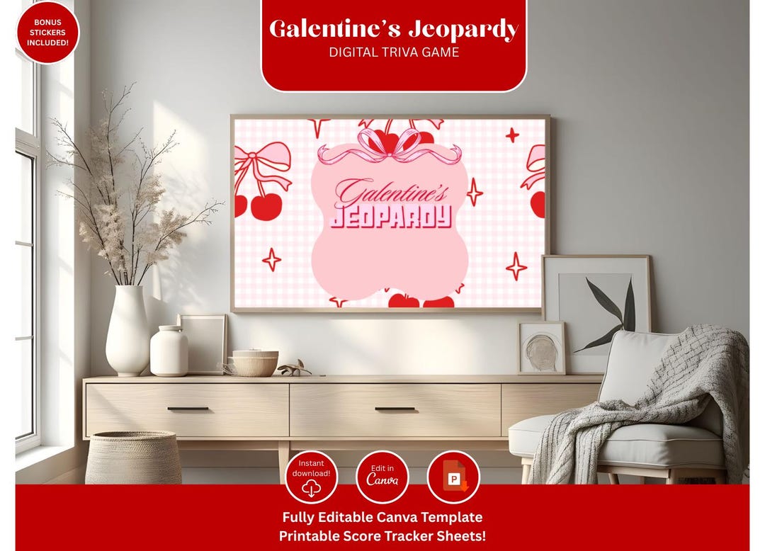 Galentine's Day Jeopardy Game | Editable Trivia (digital Download) - Etsy