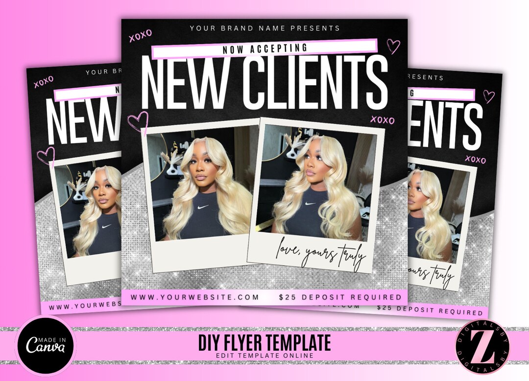 Client Appreciation Flyer, Hair Booking Flyer, Book Now Flyer, Nails ...