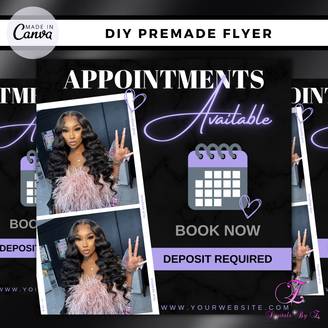 Editable Appointments Flyer Appointments Available Flyer - Etsy