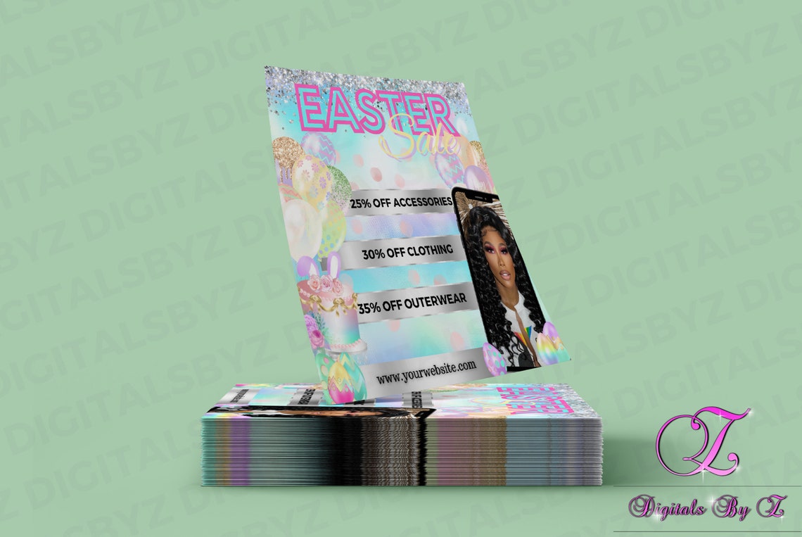 Editable Easter Sale Flyer Template, Easter Sale Cards, Instagram ...