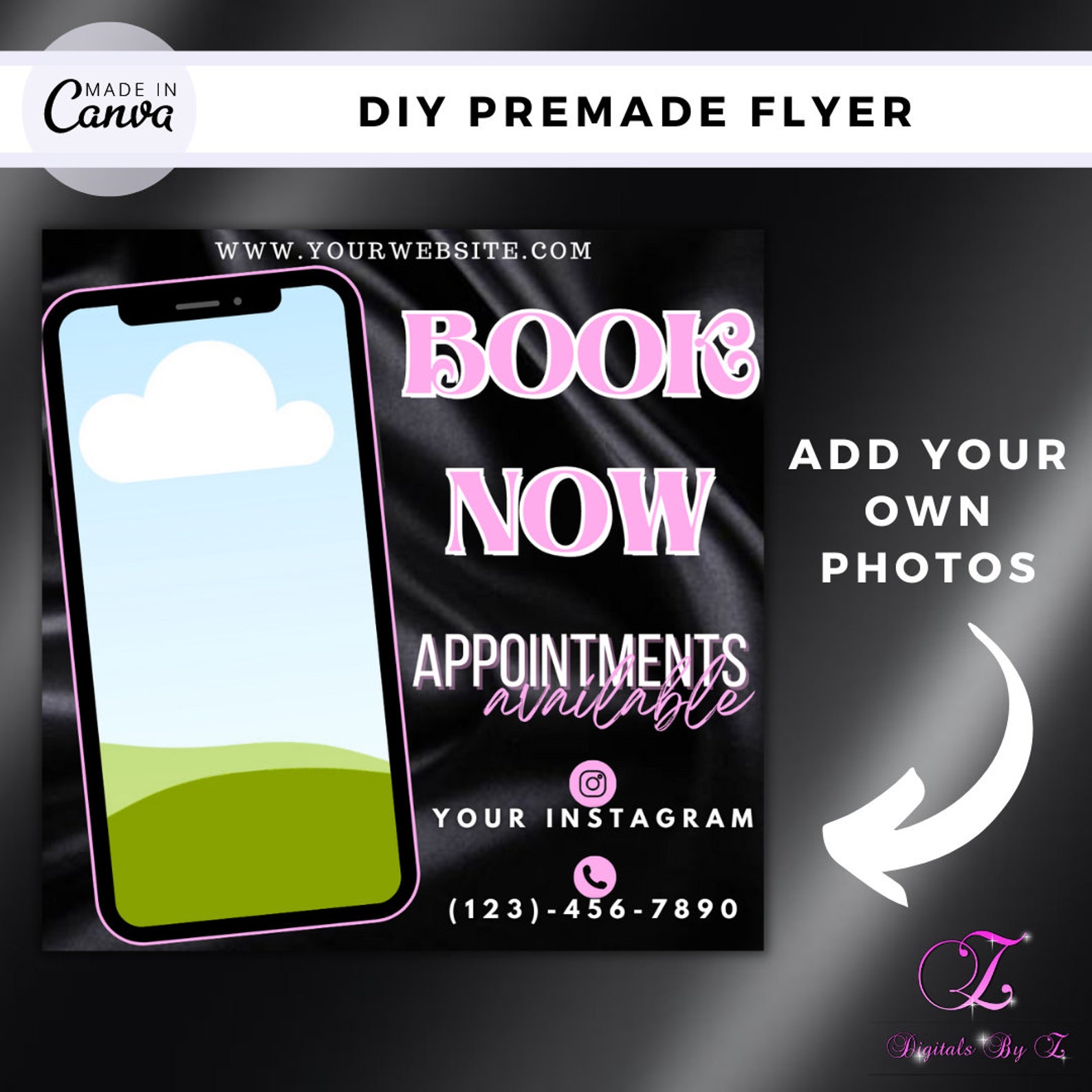 Editable Book Now Flyer Appointments Available Flyer - Etsy