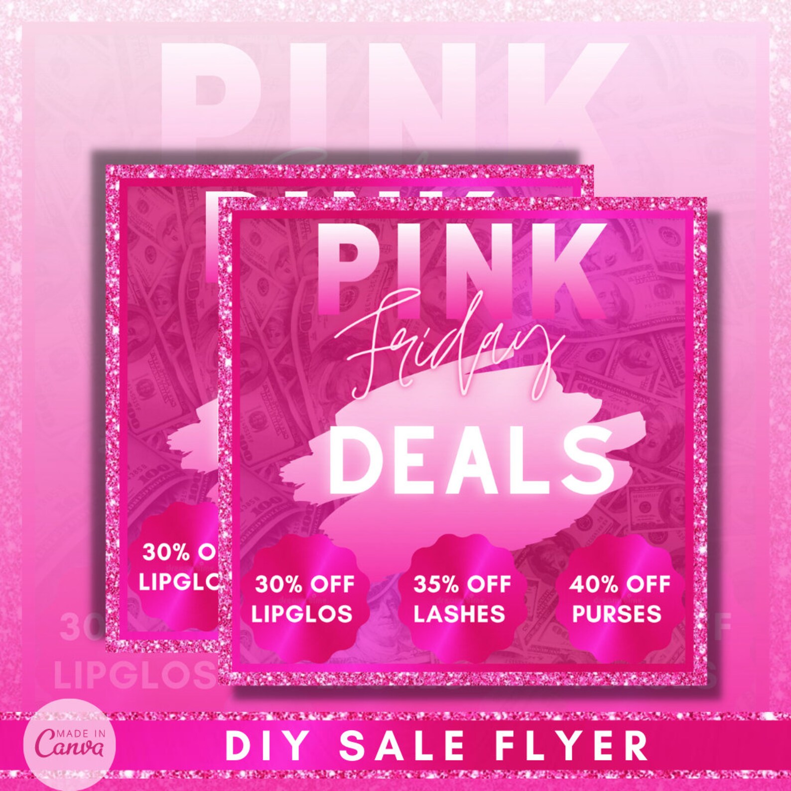 PINK FRIDAY FLYER, Social Media Flyer, Promotional Business Flyer ...