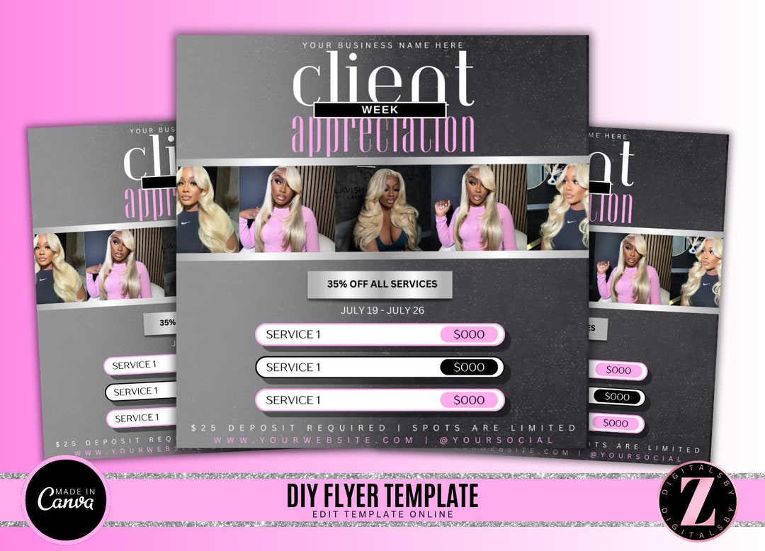Client Appreciation Flyer, Client Appreciation Sale, Hair Flyer, Lash ...