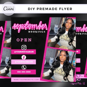 DIY September Bookings Flyer, Appointments Available Flyer, Social ...
