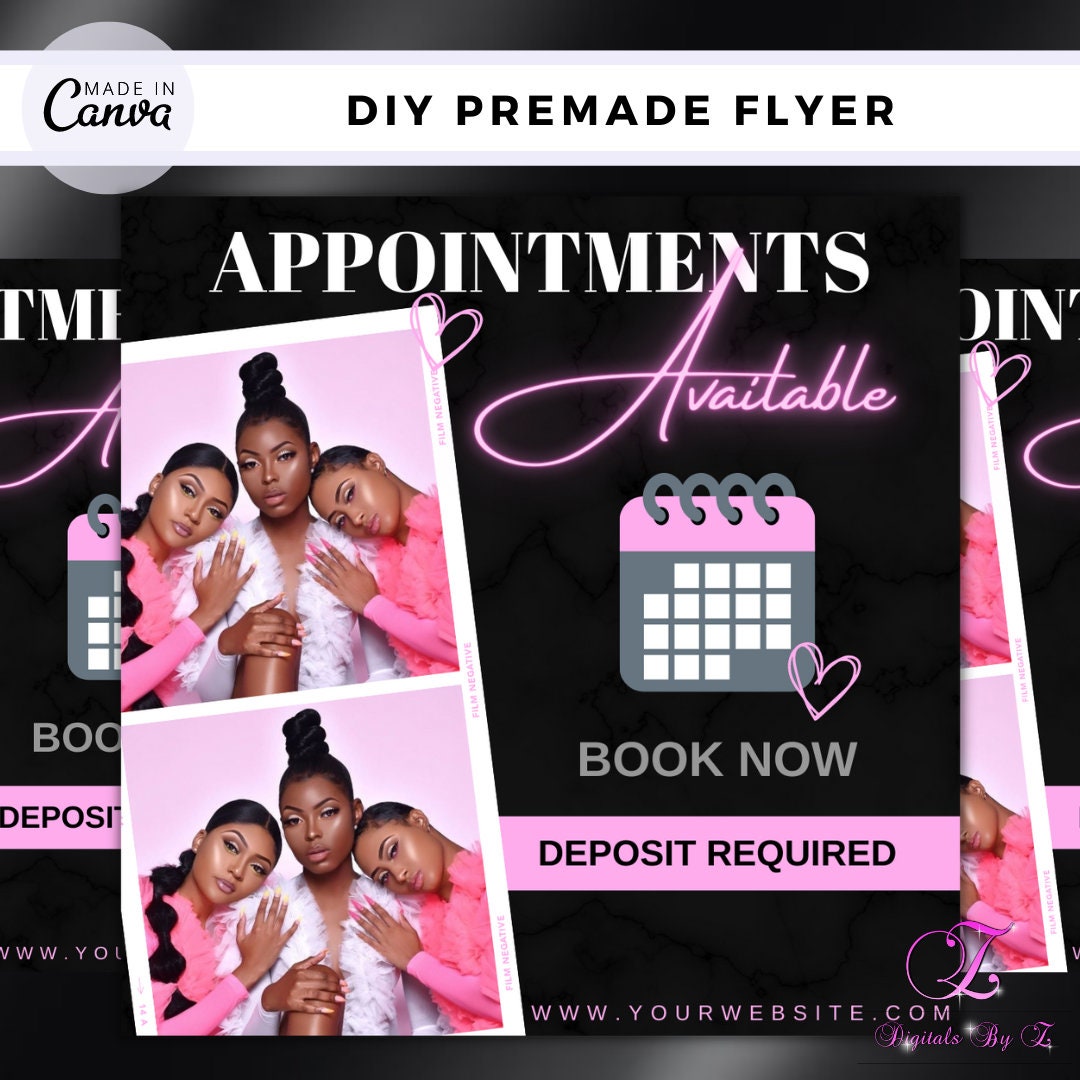 Editable Appointments Flyer, Appointments Available Flyer, Social Media ...