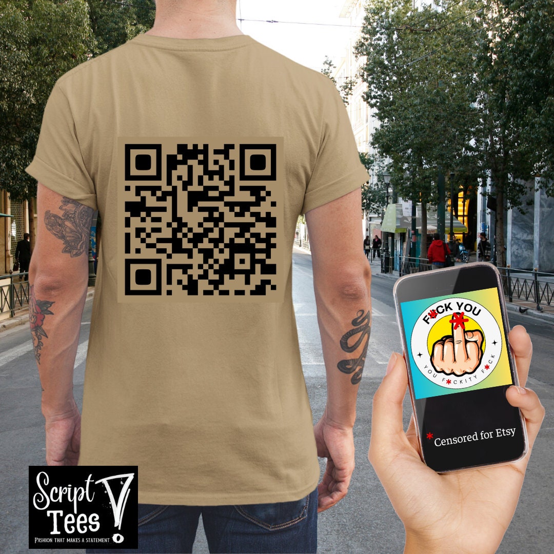 FU QR Code T-shirt G500 5.3 Oz. T-shirt - Etsy