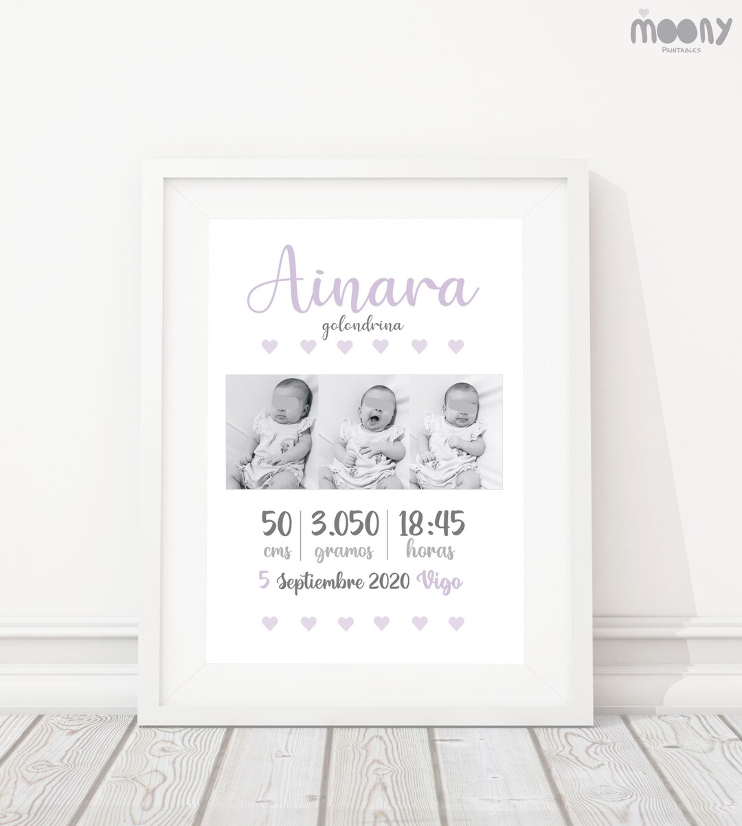 MEMORIES Birth Data Sheet Digital Download Baby Data Chart - Etsy