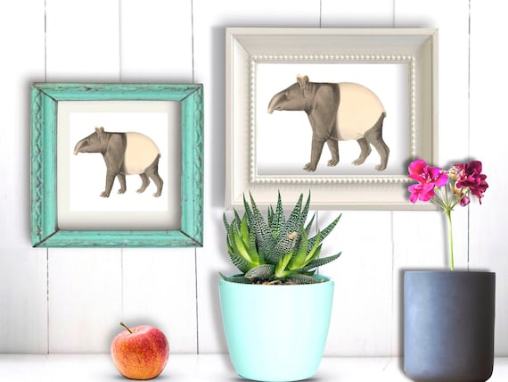Tapir Wall Art Tapir Art Print PRINTABLE Small Sizes | Etsy