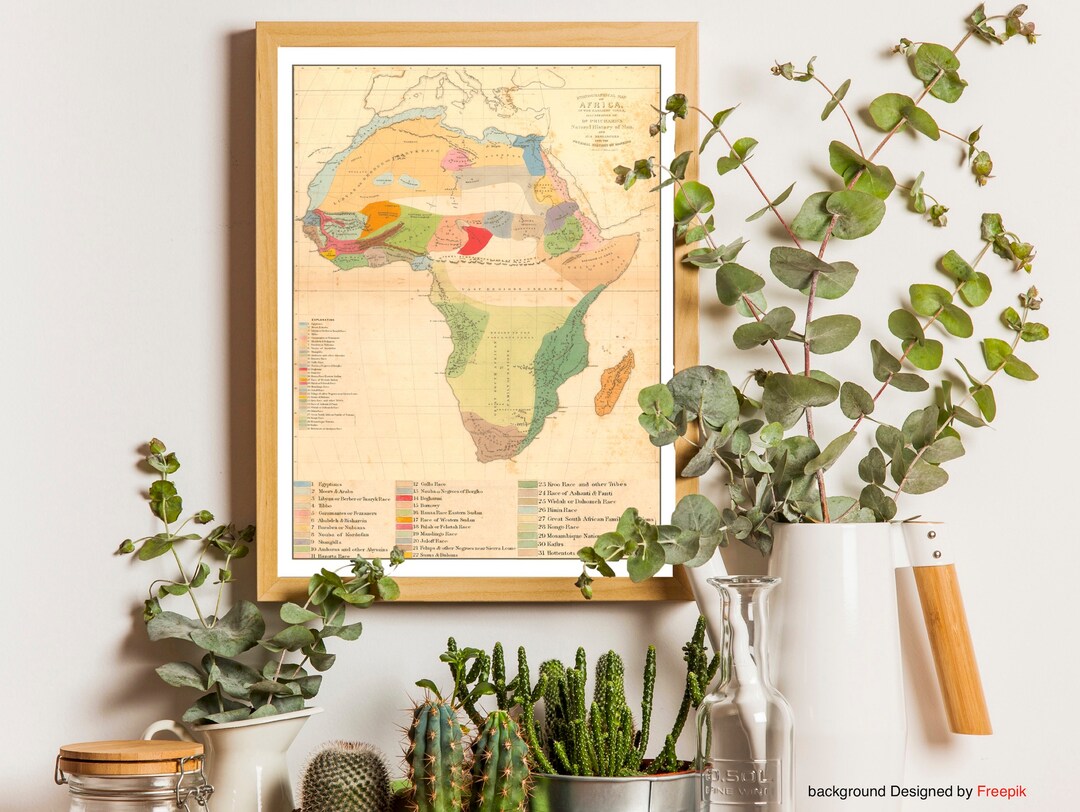 Africa Map, Wall Map, African Continent Map Poster Printable Wall Art ...