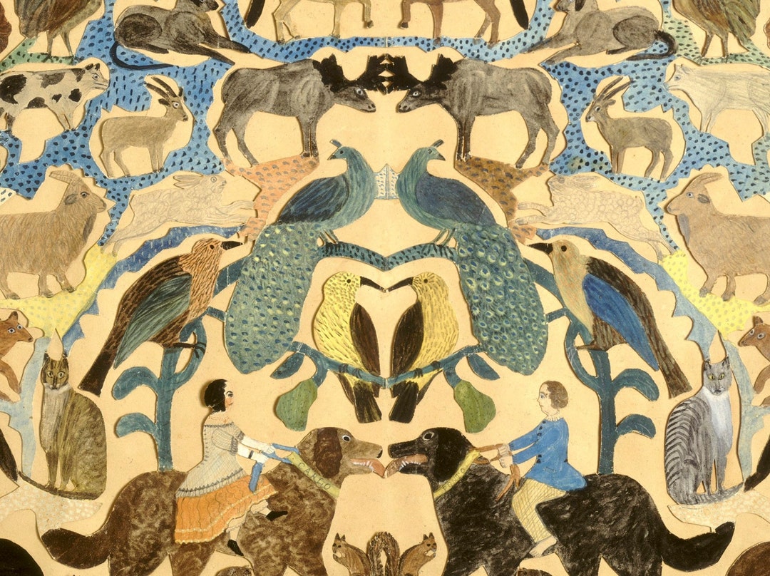 ANTIQUE PAPER-CUT | Printable Primitive Antique American Wall Art ...