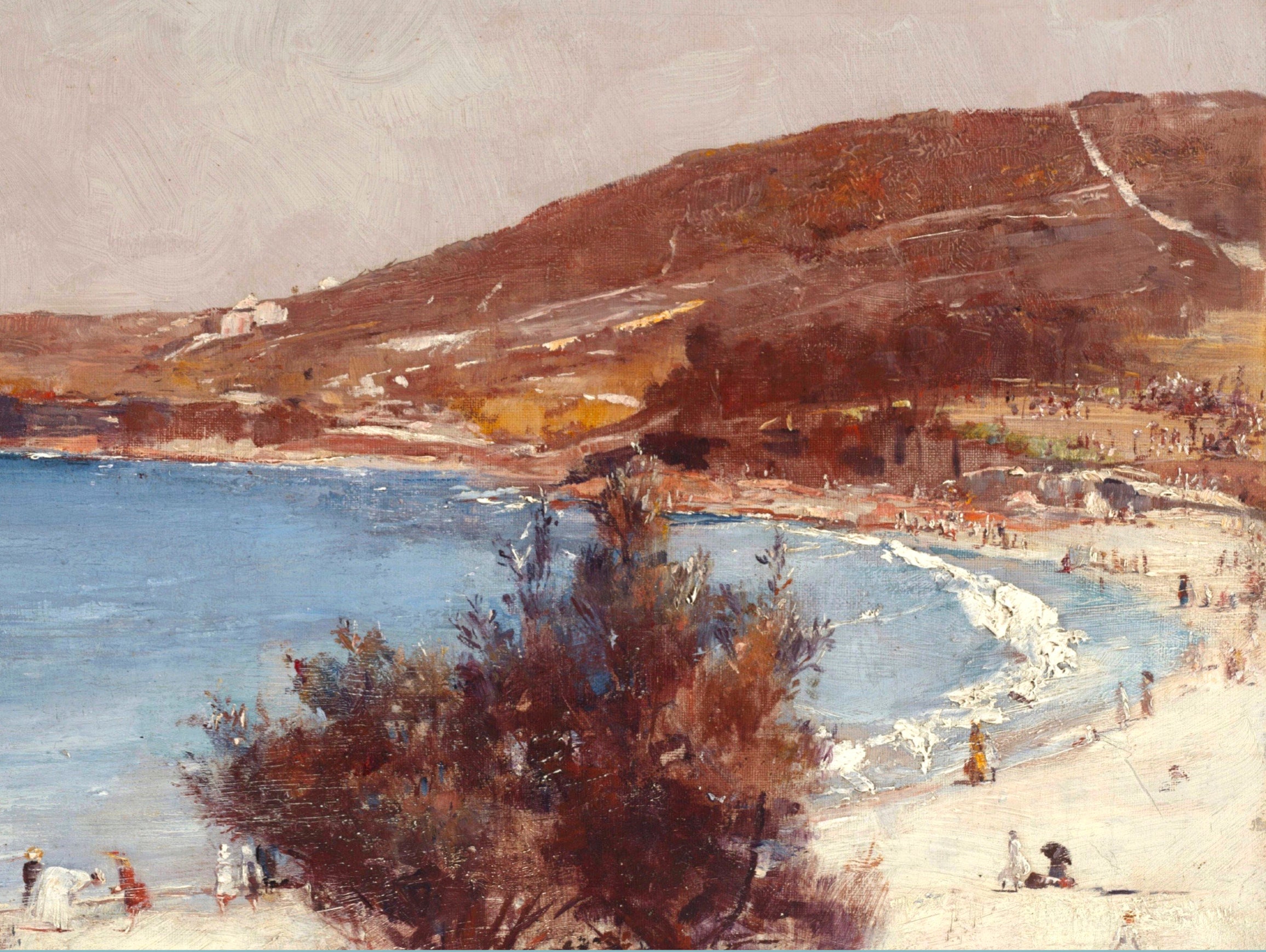 19th CENTURY BEACH Painting| Printable Art | Vintage Beach Decor ...